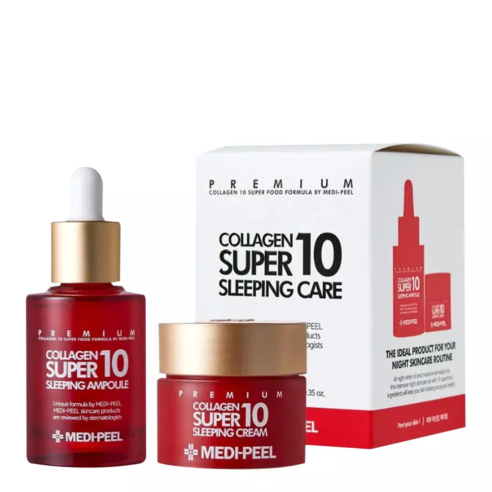 MEDIPEEL Collagen Super10 Sleeping Care Set - Набор косметики | Крем ...