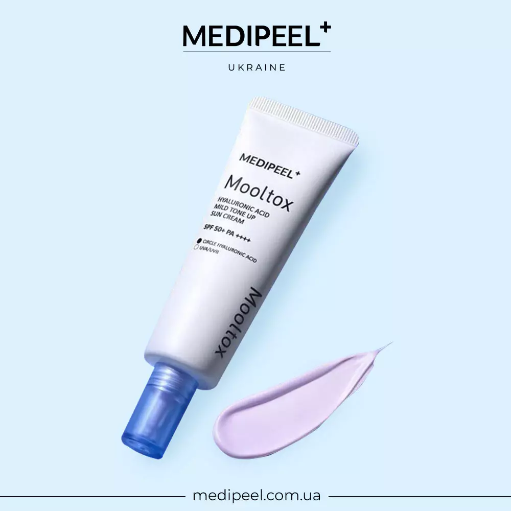 MEDIPEEL Mooltox Hyaluronic Acid Mild Tone Up Sun Cream | Увлажняющий и ...
