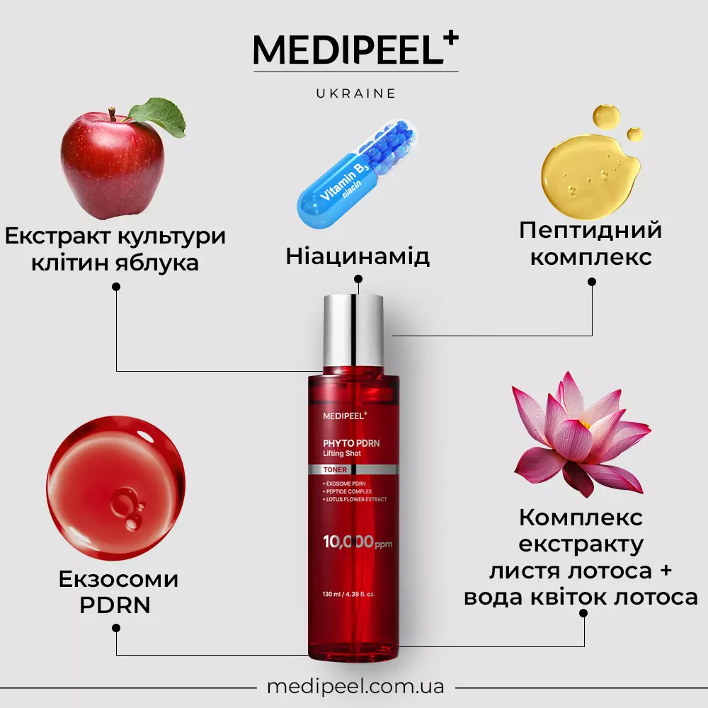 Тонер для лица MEDIPEEL Phyto Exosome PDRN Lifting Shot Toner